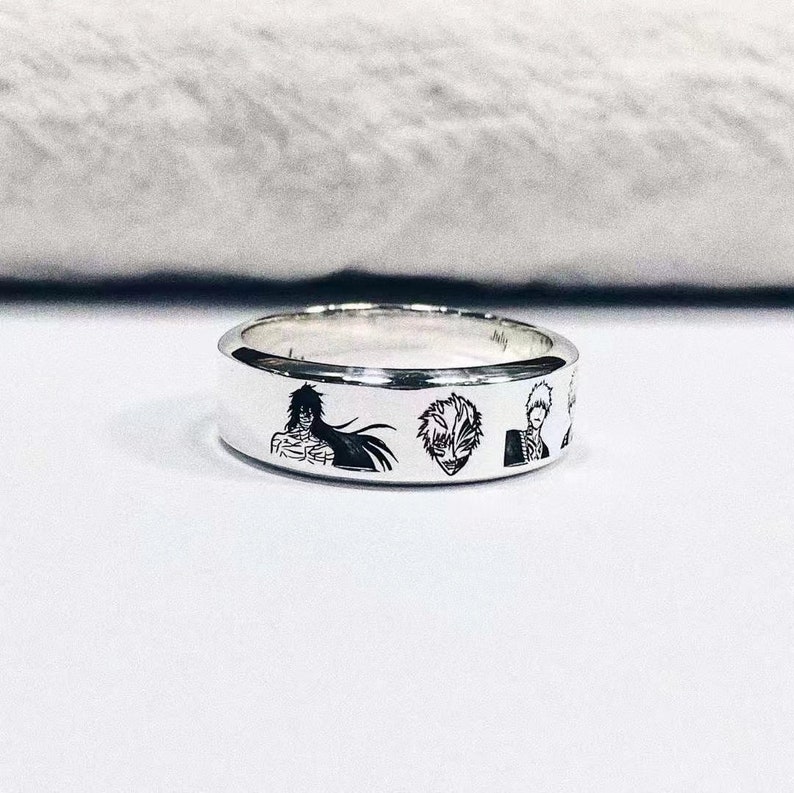 Anime Bleach Ring Personalized Engraved Ring Handmade S925 Silver Ring ...