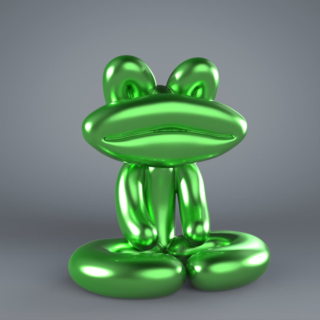 Luxury Baloon Statue Frog STL File | 3D Print File | STL | Home Decor ...