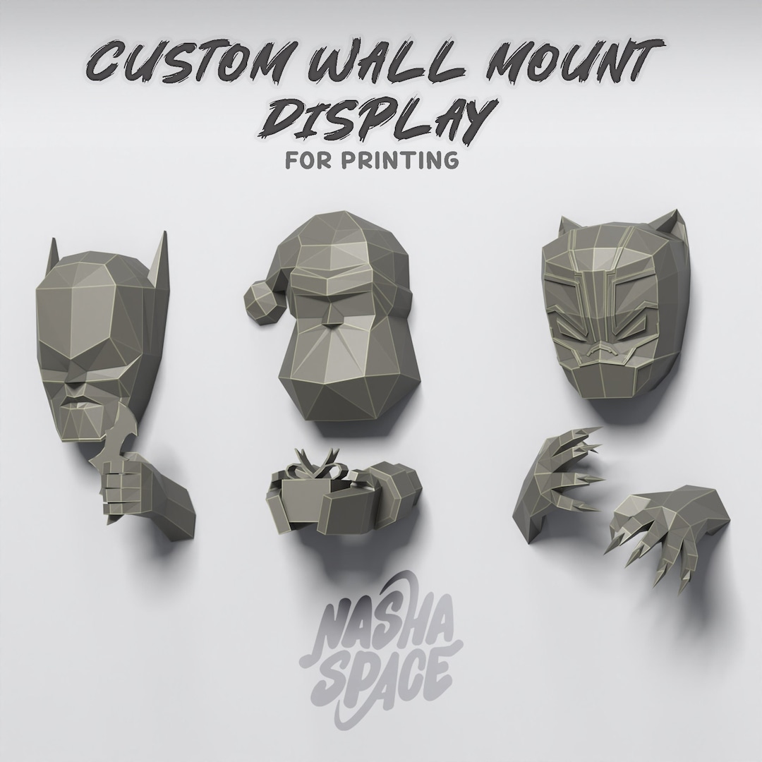 Custom 3D Wall Mount Display 3D Print File Wall Art Home - Etsy