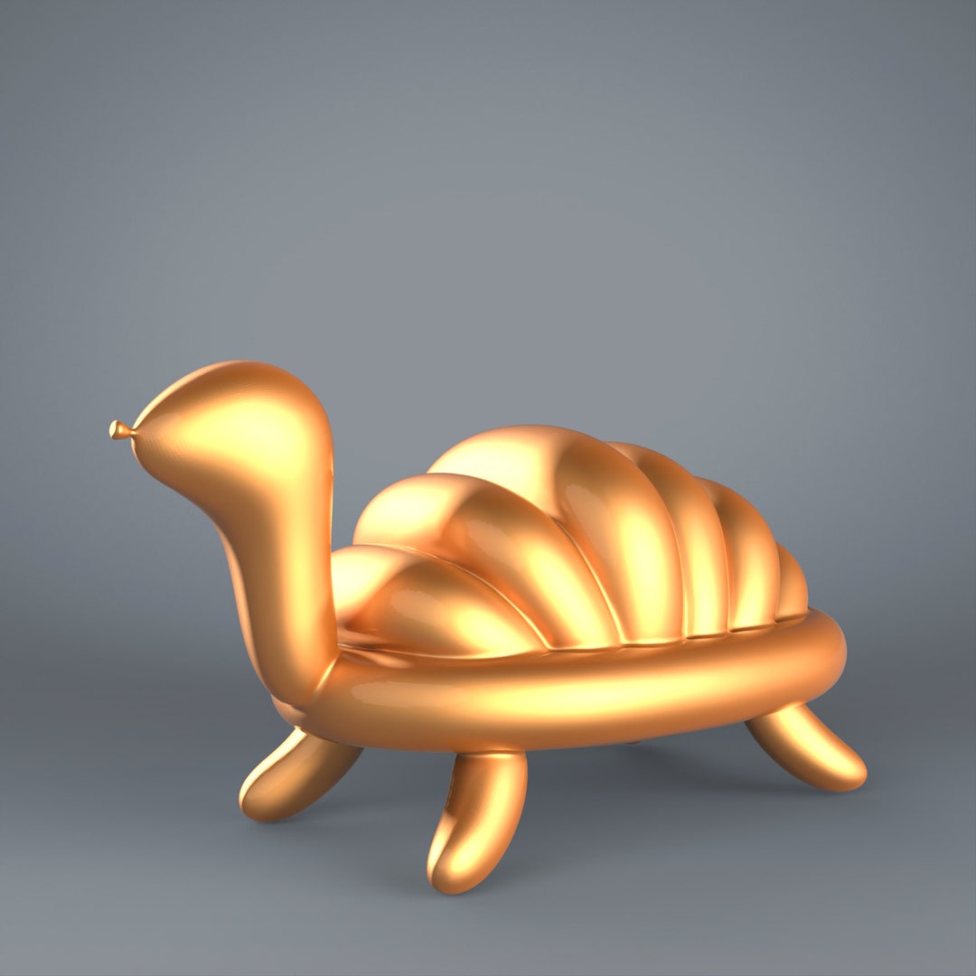 Luxury Baloon Statue Turtle STL File | 3D Print File | STL | Home Decor ...
