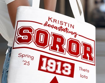 Delta Soror Tote, Personalized DST New Initiate Tote Bag, Delta Alumnae ...
