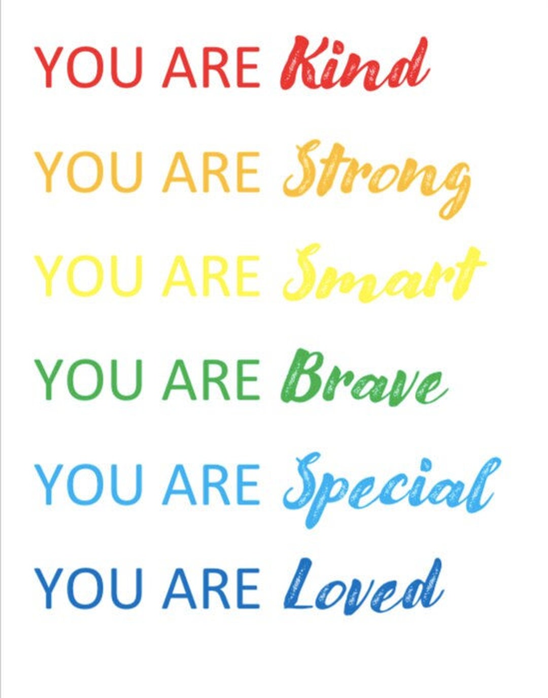 You Are Affirmations - Etsy