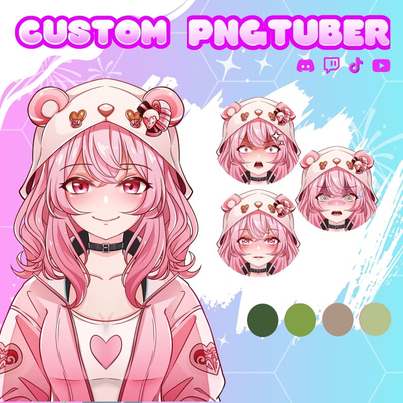 Custom Pngtuber Pngtuber Character Pngtuber Design Pngtuber Live2d ...
