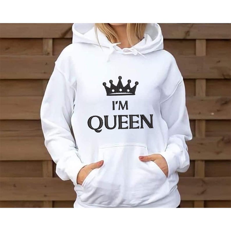 Queen Crown Embroidery Design, I'm Queen Machine Embroidery File, Royal ...