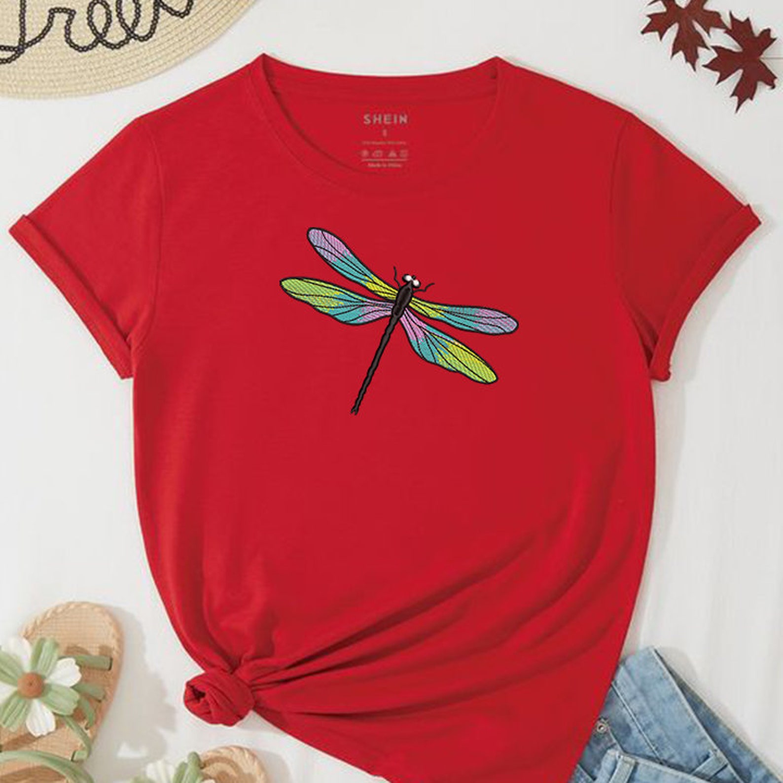 Dragonfly Embroidery Design, Dragonfly Embroidered, Insect - Etsy