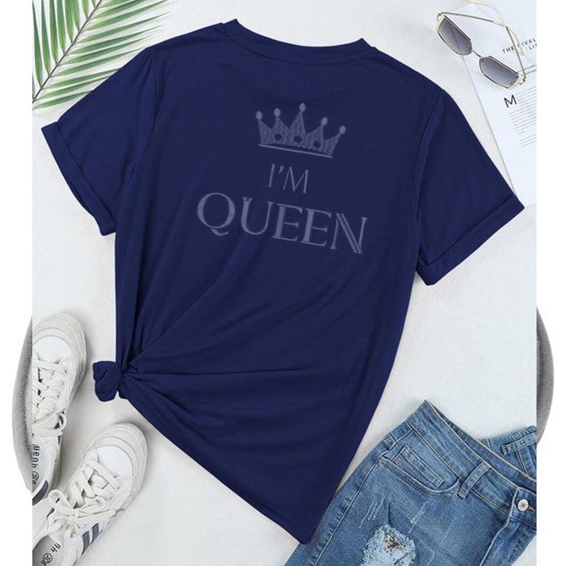 Queen Crown Embroidery Design, I'm Queen Machine Embroidery File, Royal ...