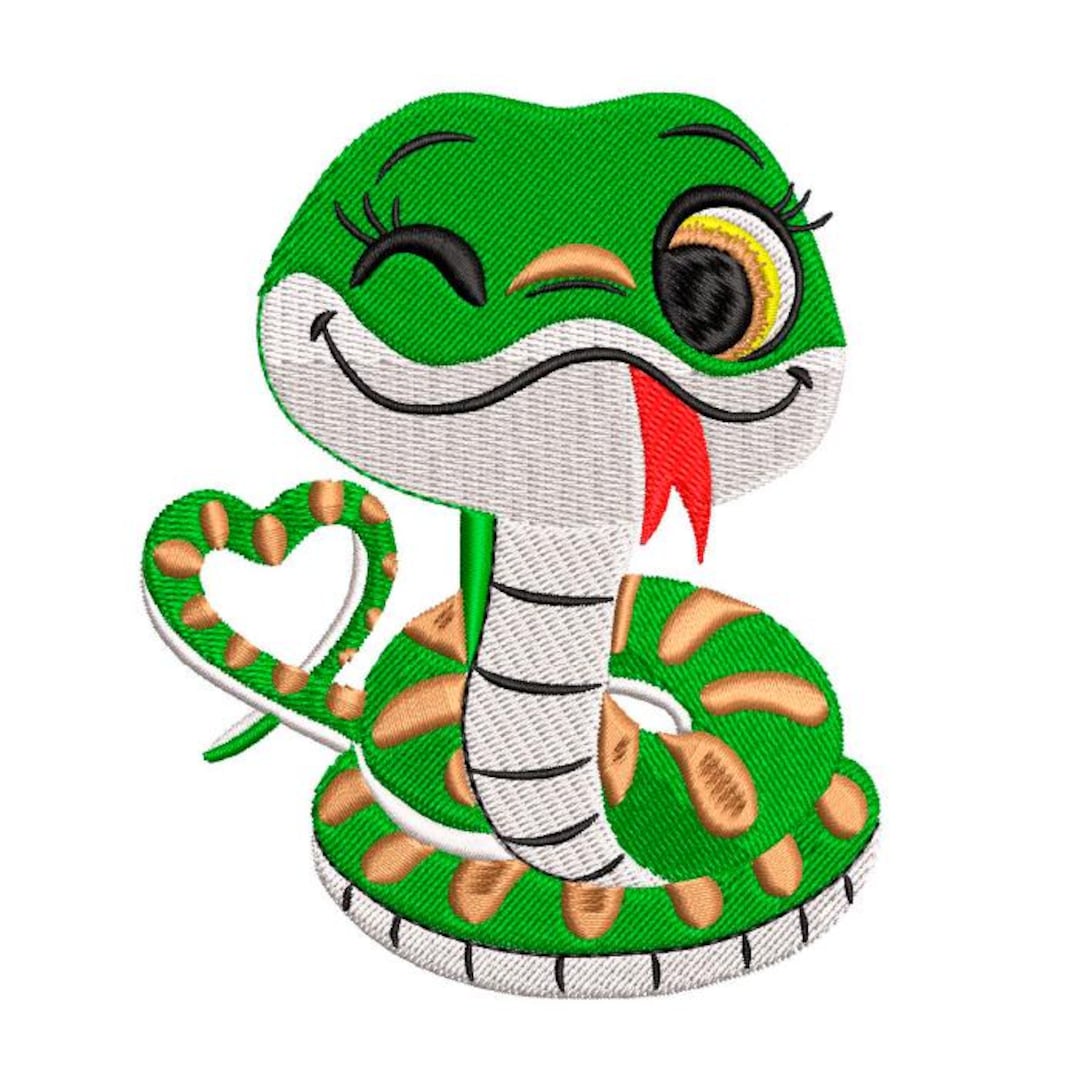 Snake Machine Embroidery Design, Snake Pattern, Reptile Embroidery ...