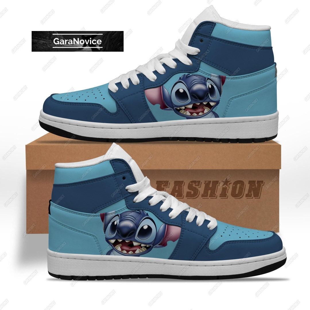 Stitch Jordan Sneakers, Stitch High Top Shoes, Stitch Aloha Shoes ...