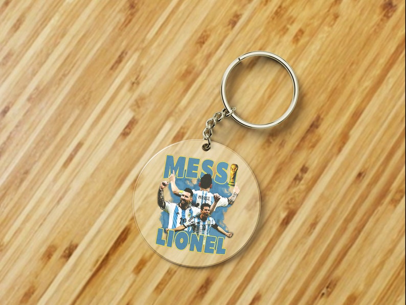 Custom Shape Soccer Keychain, Lionel Messi Keychain, Messi Keychain ...