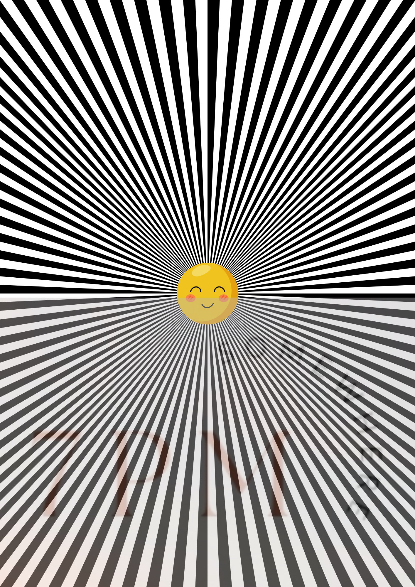 Smiley Optical Illusion Poster, Illusion Print, Abstract Art, Instant Download, Print and Frame ...