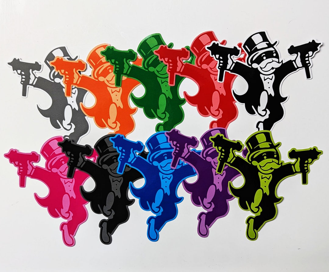 Monopoly Manz Die-cut Sticker Packs (limited Quantities) - Etsy