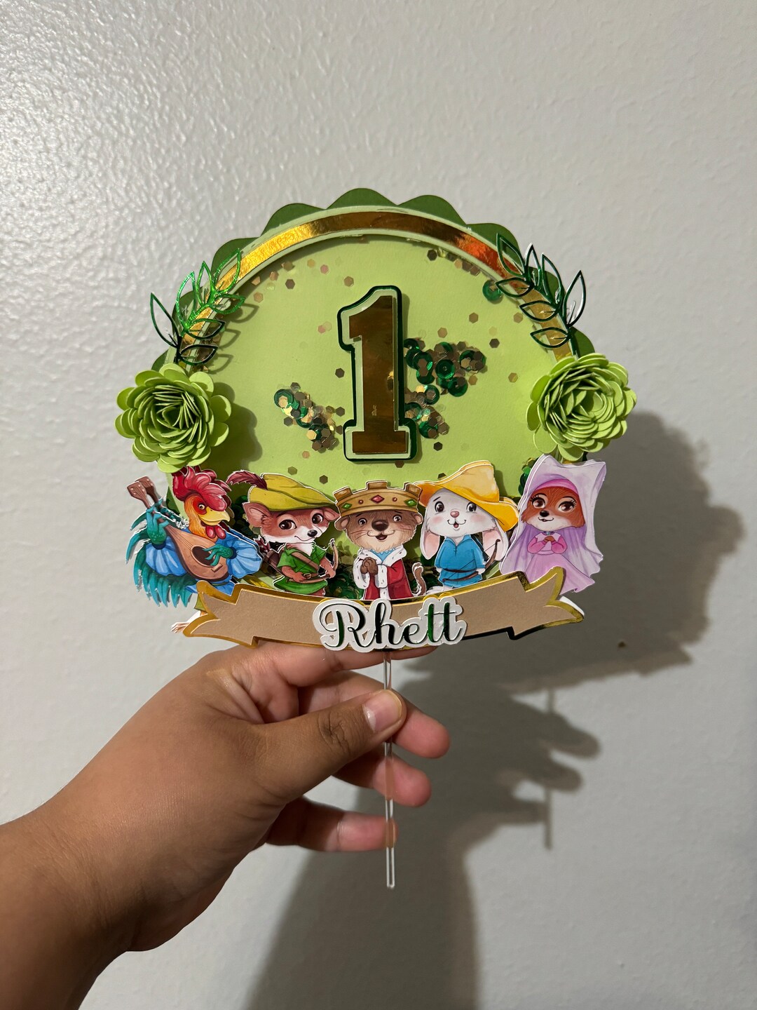 3D Robin Hood Cake Shaker Topper Birthday Celebration Woodland ...