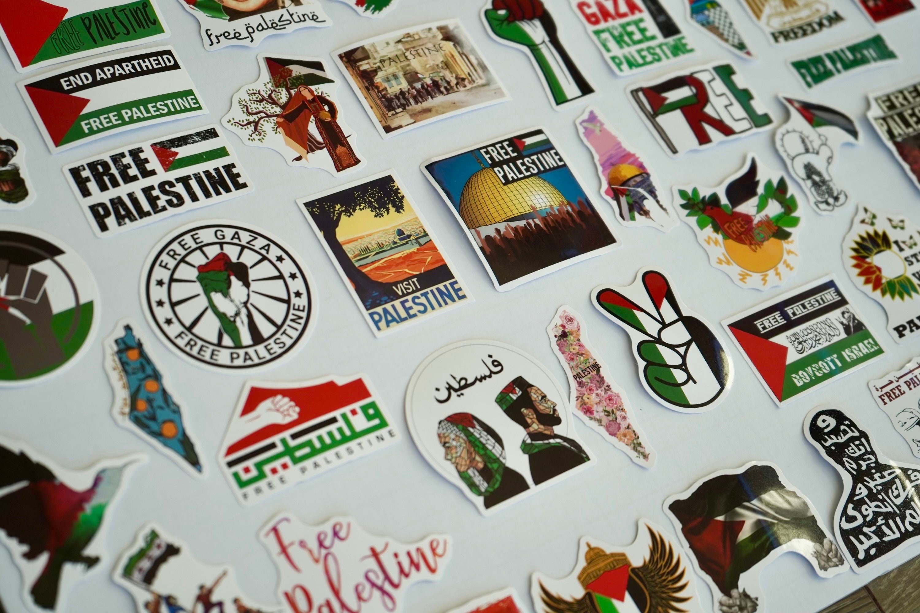 Free Palestine Free Gaza Stickers - Variety (50 Pack) - Each Sticker is ...