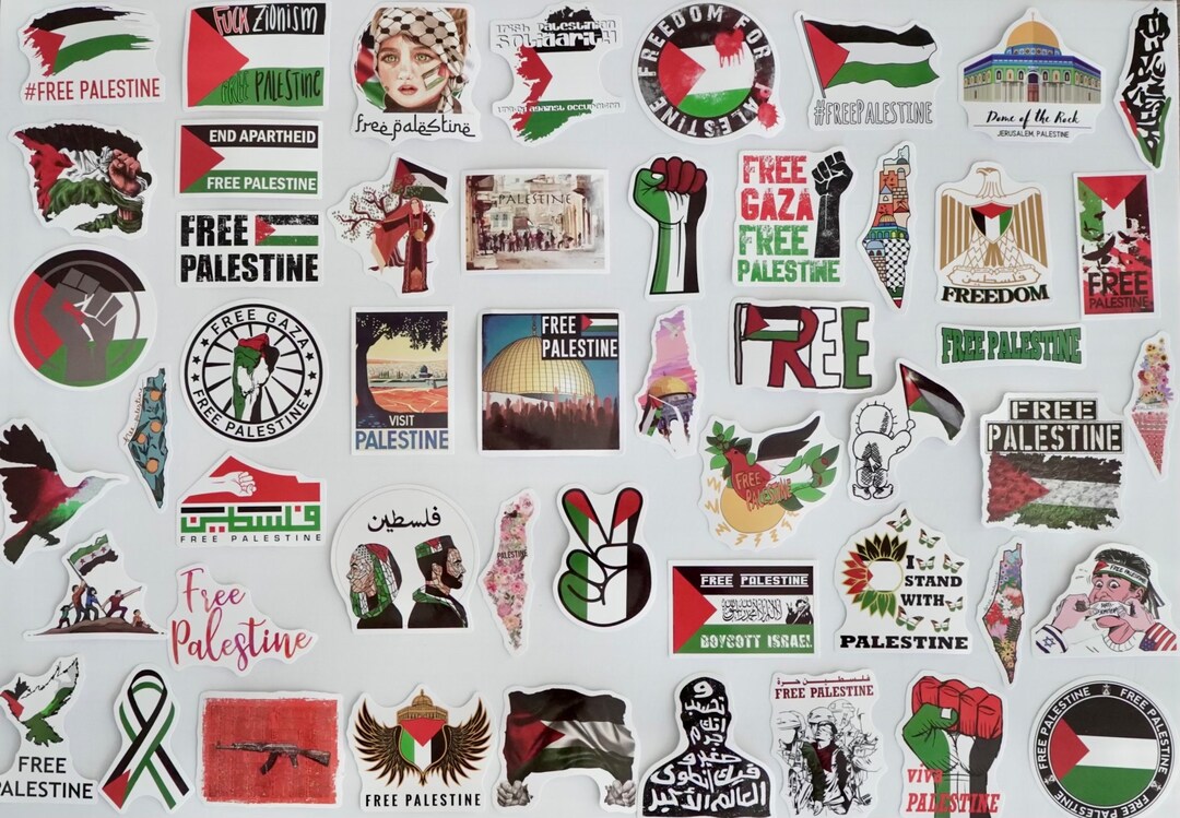 Free Palestine Free Gaza Stickers - Variety (50 Pack) - Each Sticker is Unique! | Palestine ...