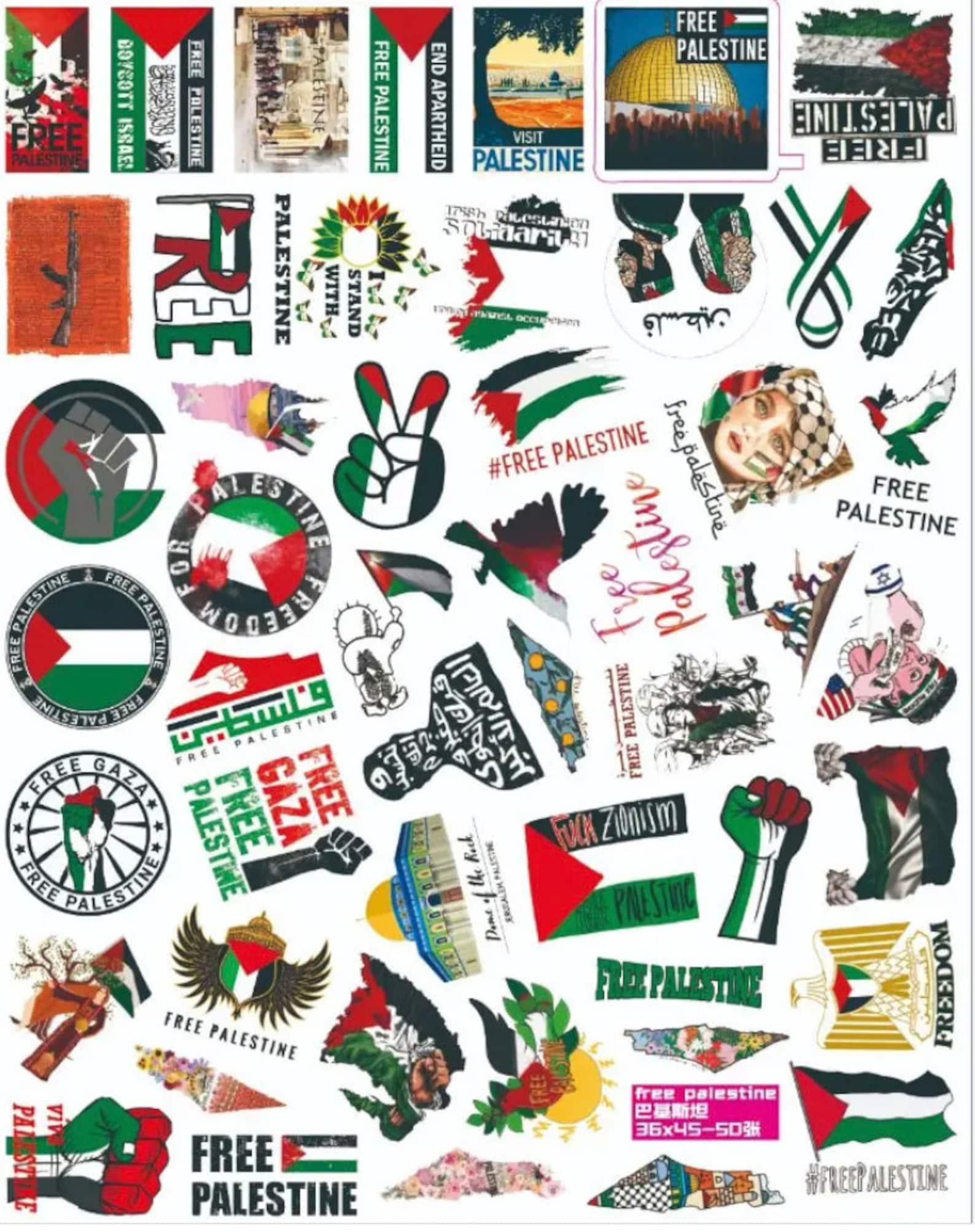 Palestine Sticker Pack - Variety (50 Pack) *fast Shipping* | Palestine ...