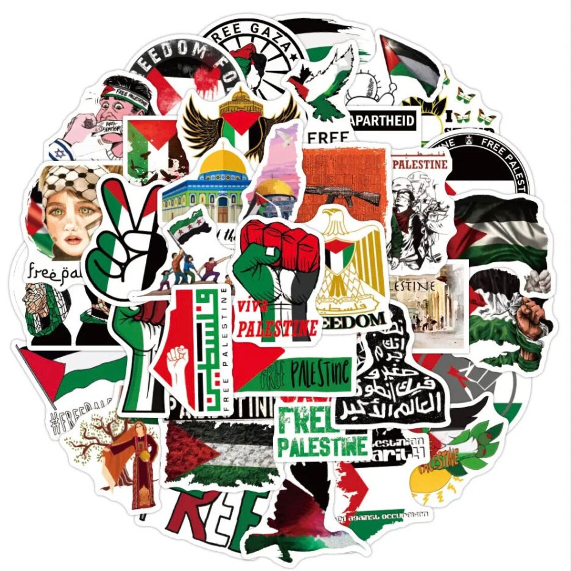 Palestine Sticker Pack - Variety (50 Pack) *fast Shipping* | Palestine ...