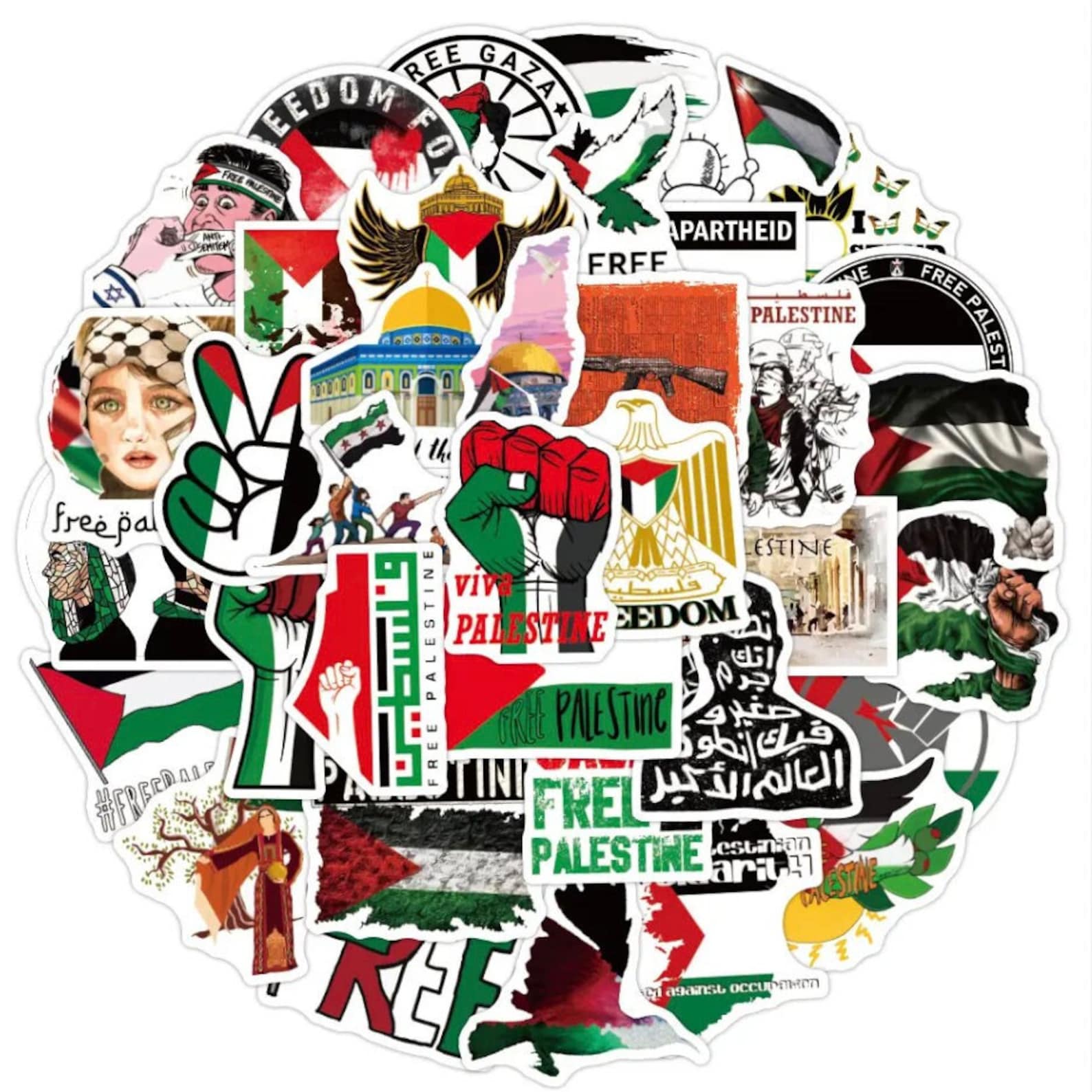 Palestine Sticker Pack - Variety (50 Pack) *fast Shipping* | Palestine ...