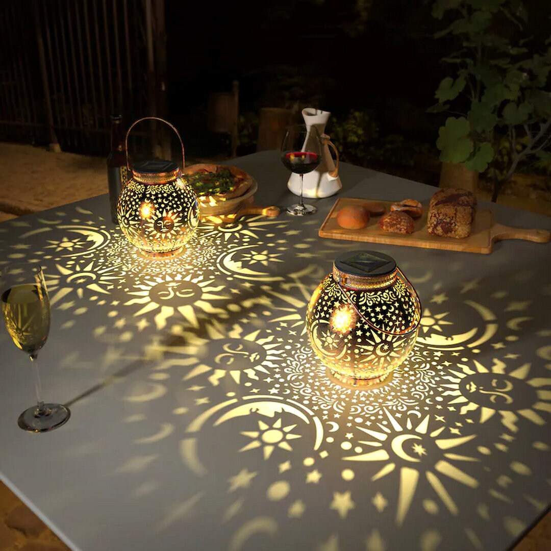 2 Pack Solar Lights Outdoor Garden Decor Hanging Solar Garden - Etsy