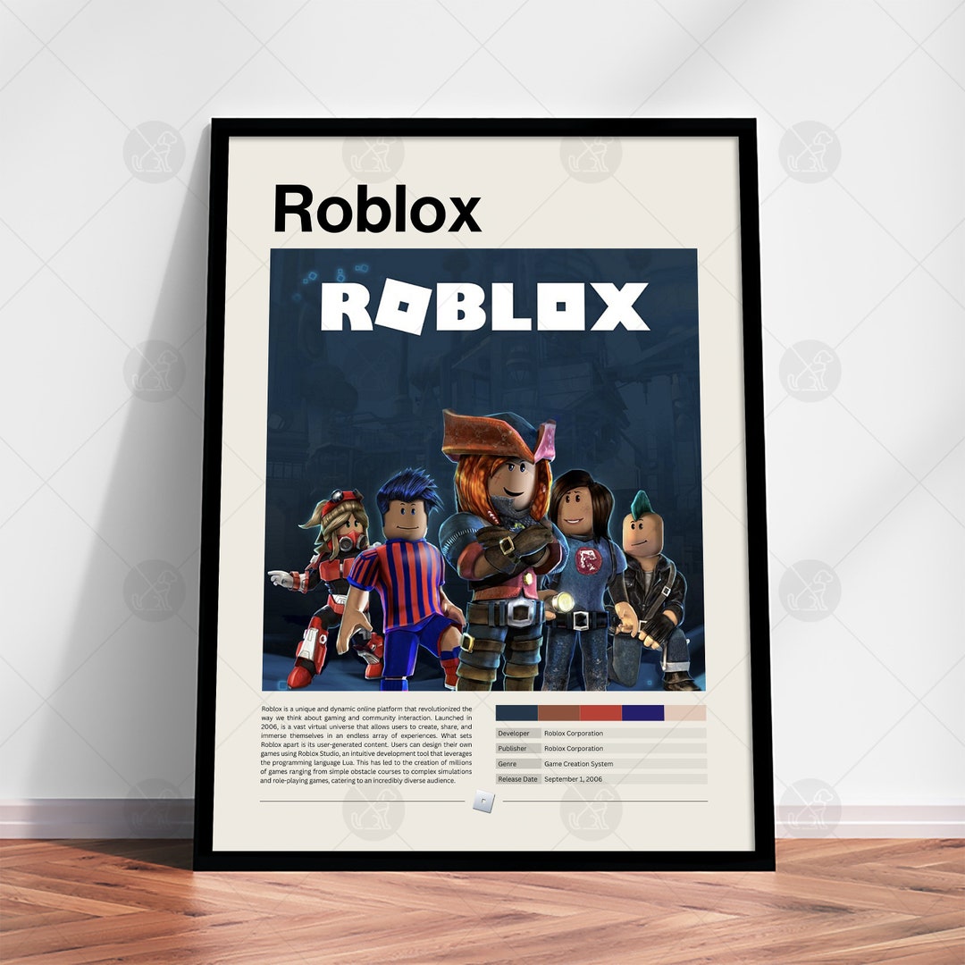 Roblox Poster Game Room Decor, Gaming Wall Art, Gift for Gamers, Video ...