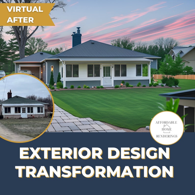 Virtual Rendering of Home Exterior Design for Remodeling Inspiration ...