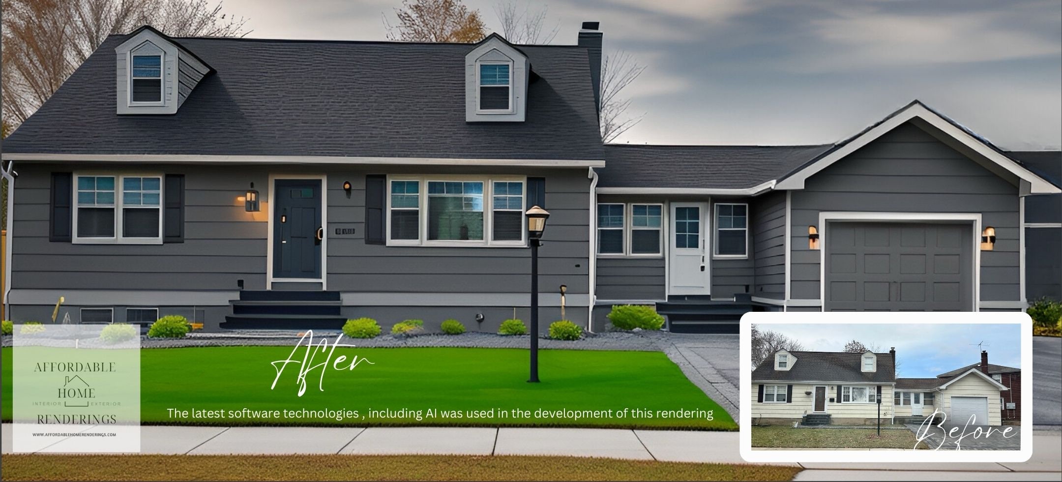 Virtual Rendering of Home Exterior Design for Remodeling Inspiration ...