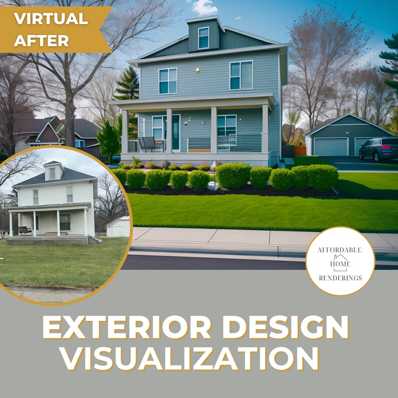 Virtual Rendering of Home Exterior Design for Remodeling Inspiration ...