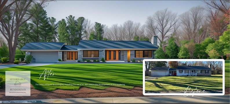 Virtual Rendering of Home Exterior Design for Remodeling Inspiration ...