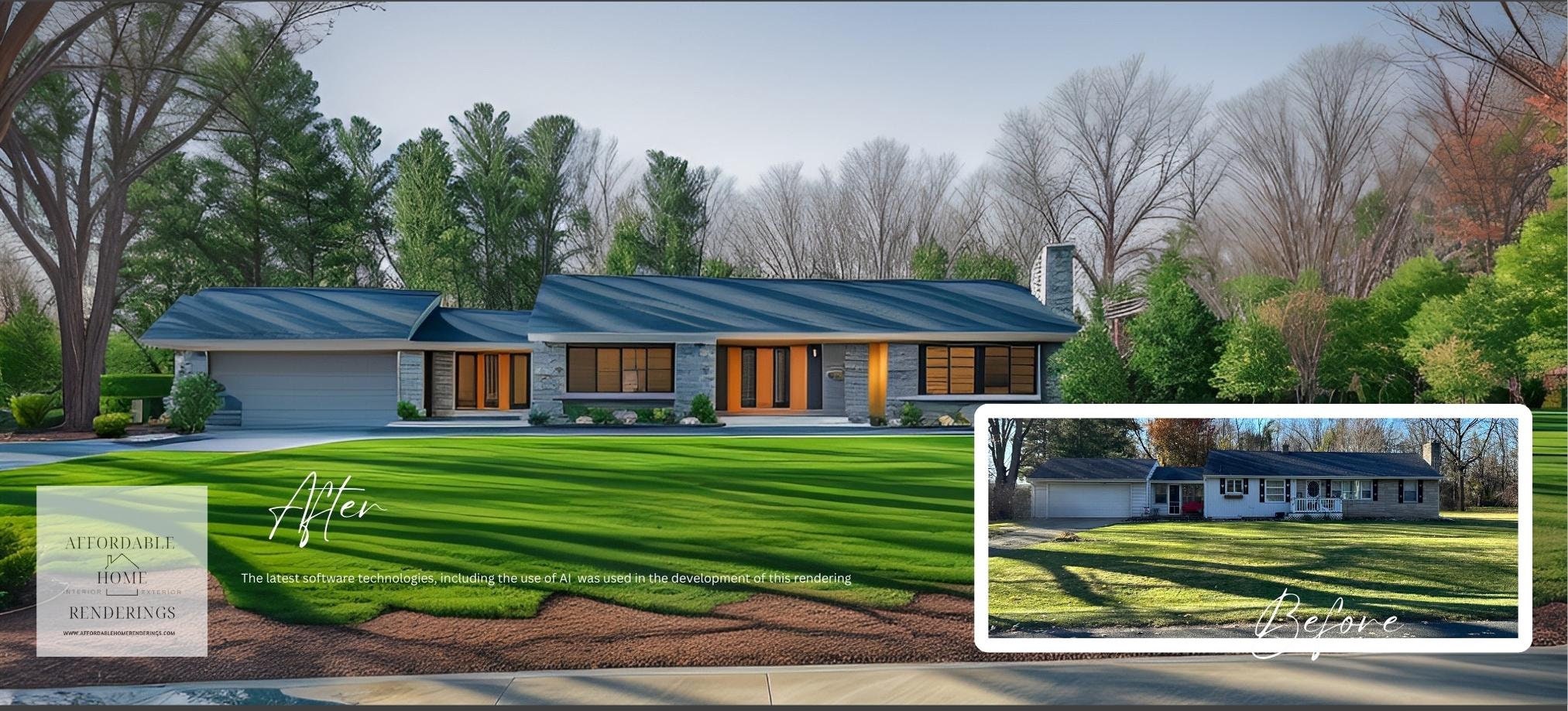 Virtual Rendering of Home Exterior Design for Remodeling Inspiration ...