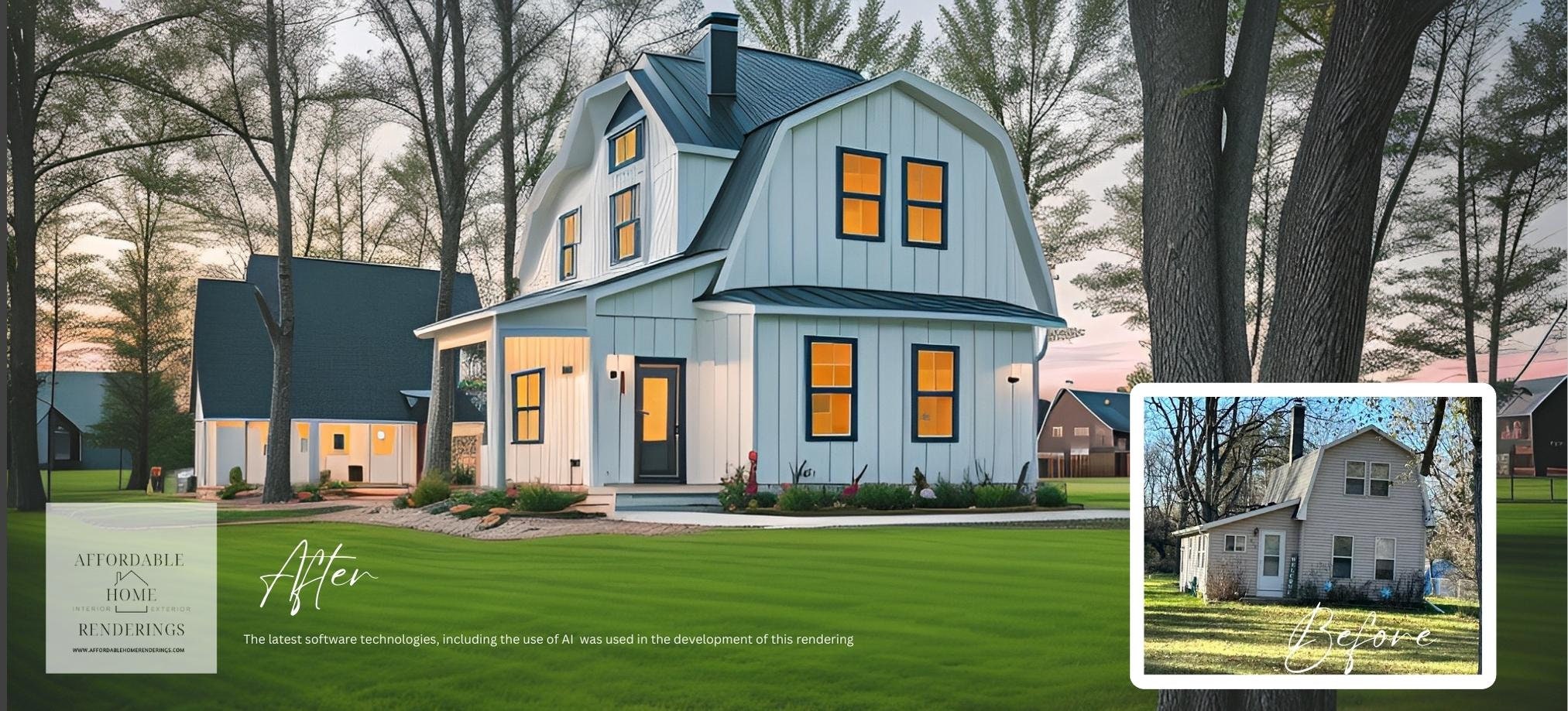 Virtual Rendering of Home Exterior Design for Remodeling Inspiration ...