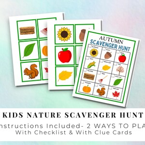 Kids Autumn Scavenger Hunt Printable | Fun Outdoor Activity | Digital ...