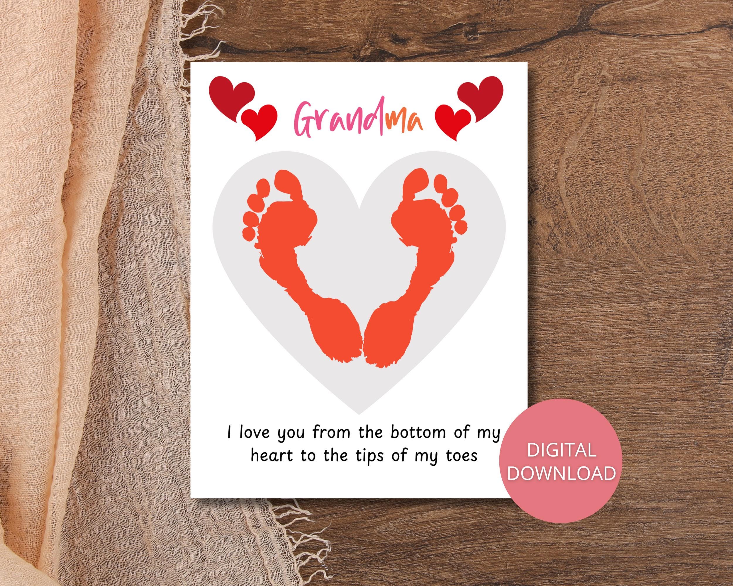 Grandmother Handprint Art, Printable Gift for Grandma, Grandparent's ...