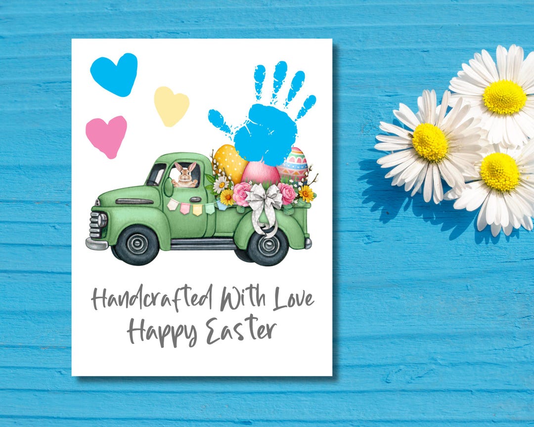 Easter Handprint Art Digital Download, Sunday School Art Kids Easter ...