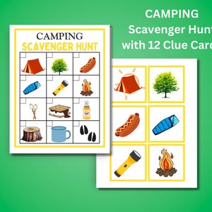 Printable Camping Scavenger Hunt for Kids Fun Indoor Outdoor Activity ...