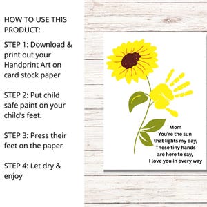 Mothers Day Handprint Art, Printable Gift for Mom, Mother's Day Gift ...