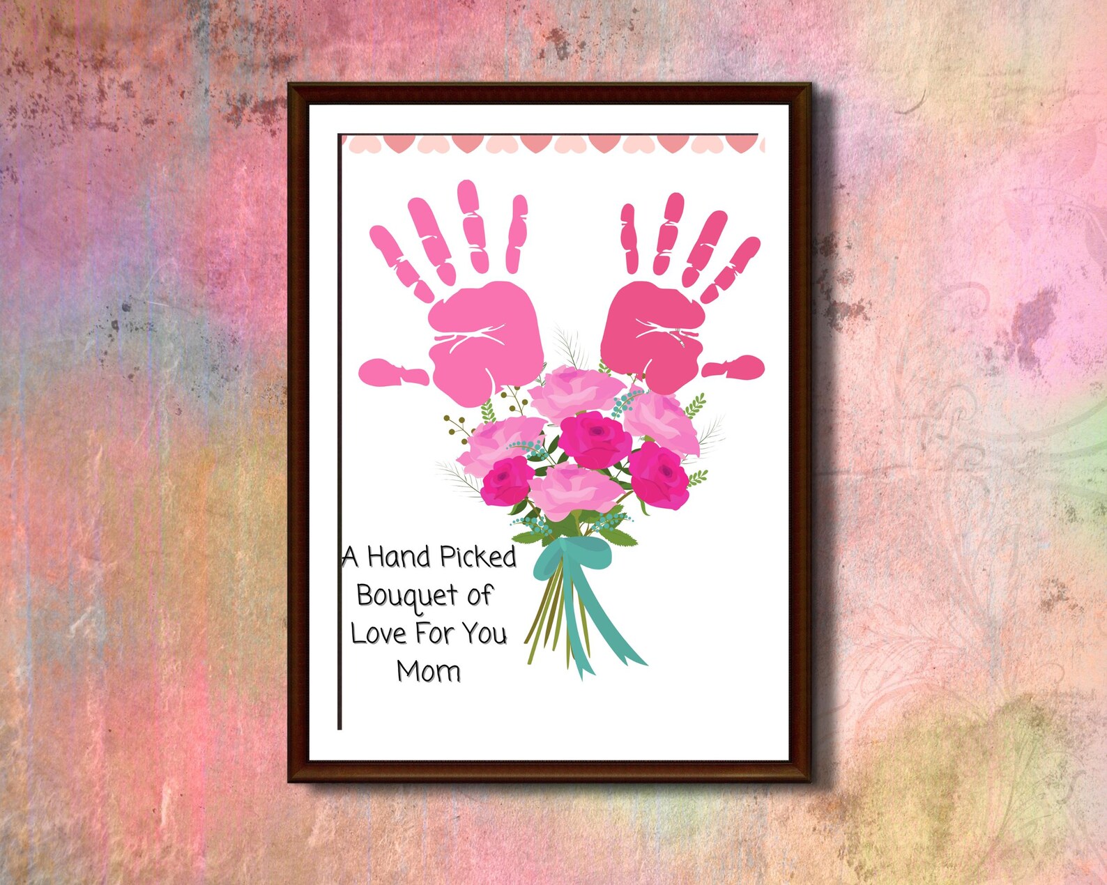 Mothers Day Handprint Art, Printable Gift for Mom, Mother's Day Gift ...