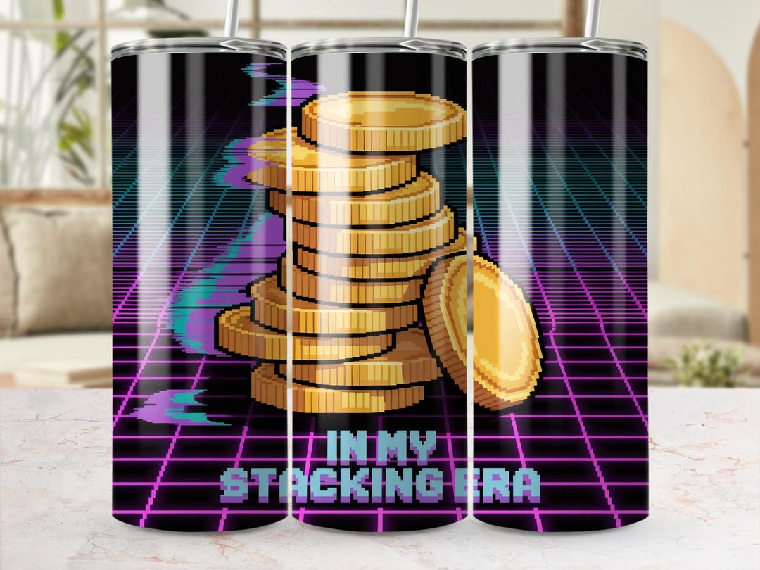 In My Stacking Era Tumbler Wrap PNG, Digital Download, Retro 80s Design ...