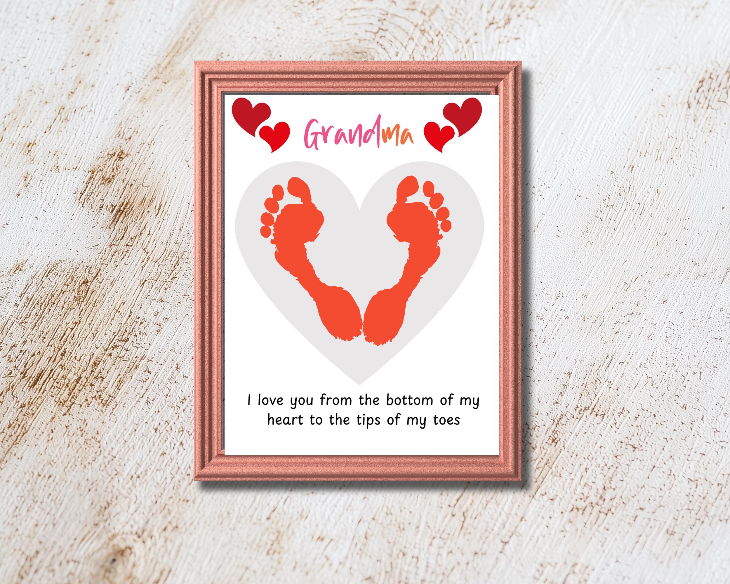 Grandmother Handprint Art, Printable Gift for Grandma, Grandparent's ...