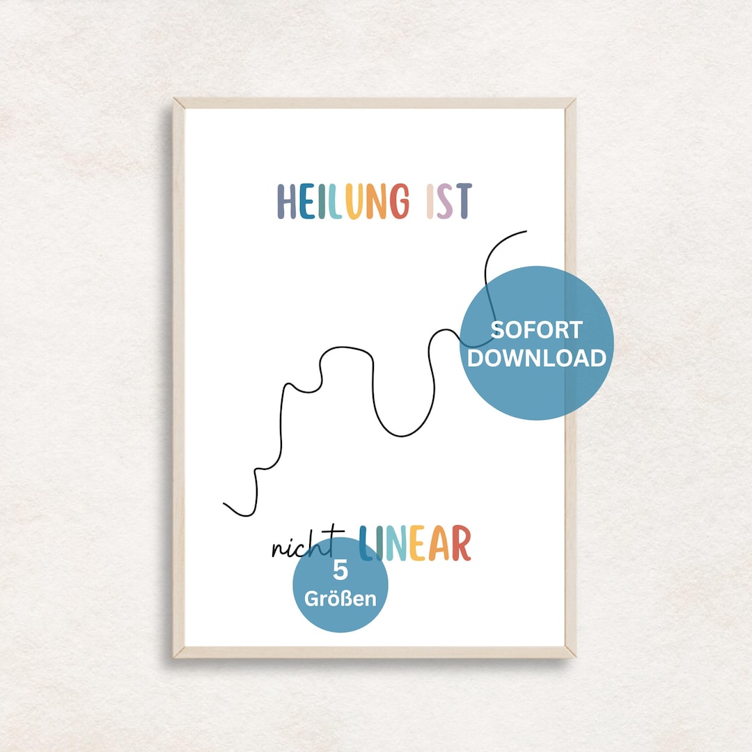 Healing is Not Linear Poster, Psychotherapy Practice Image, Resources ...