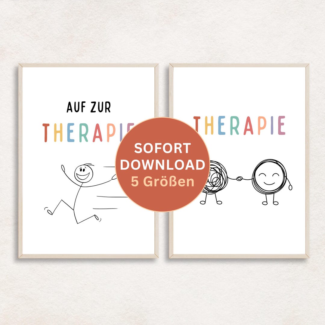 Therapy Poster Set of 2 Digital Download Psychological Counseling ...