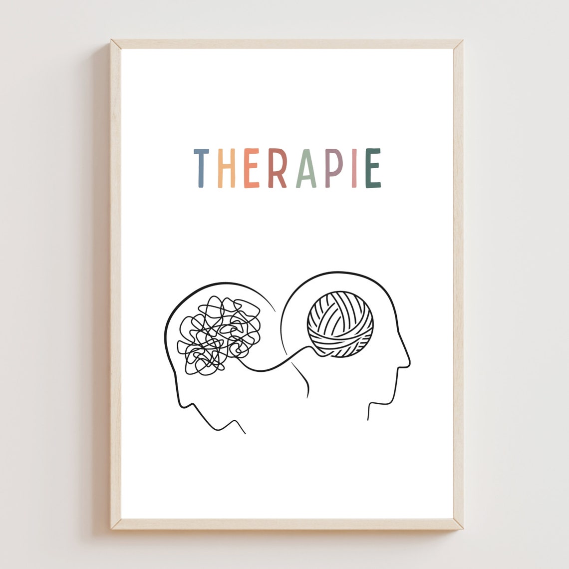 Psychology Poster Instant Download Mental Health Poster Brain Faces ...