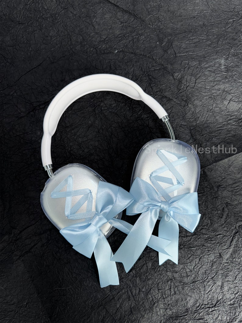 Cute Bow Airpods Max Cover, Clear Airpods Max Protective Case, Pink ...