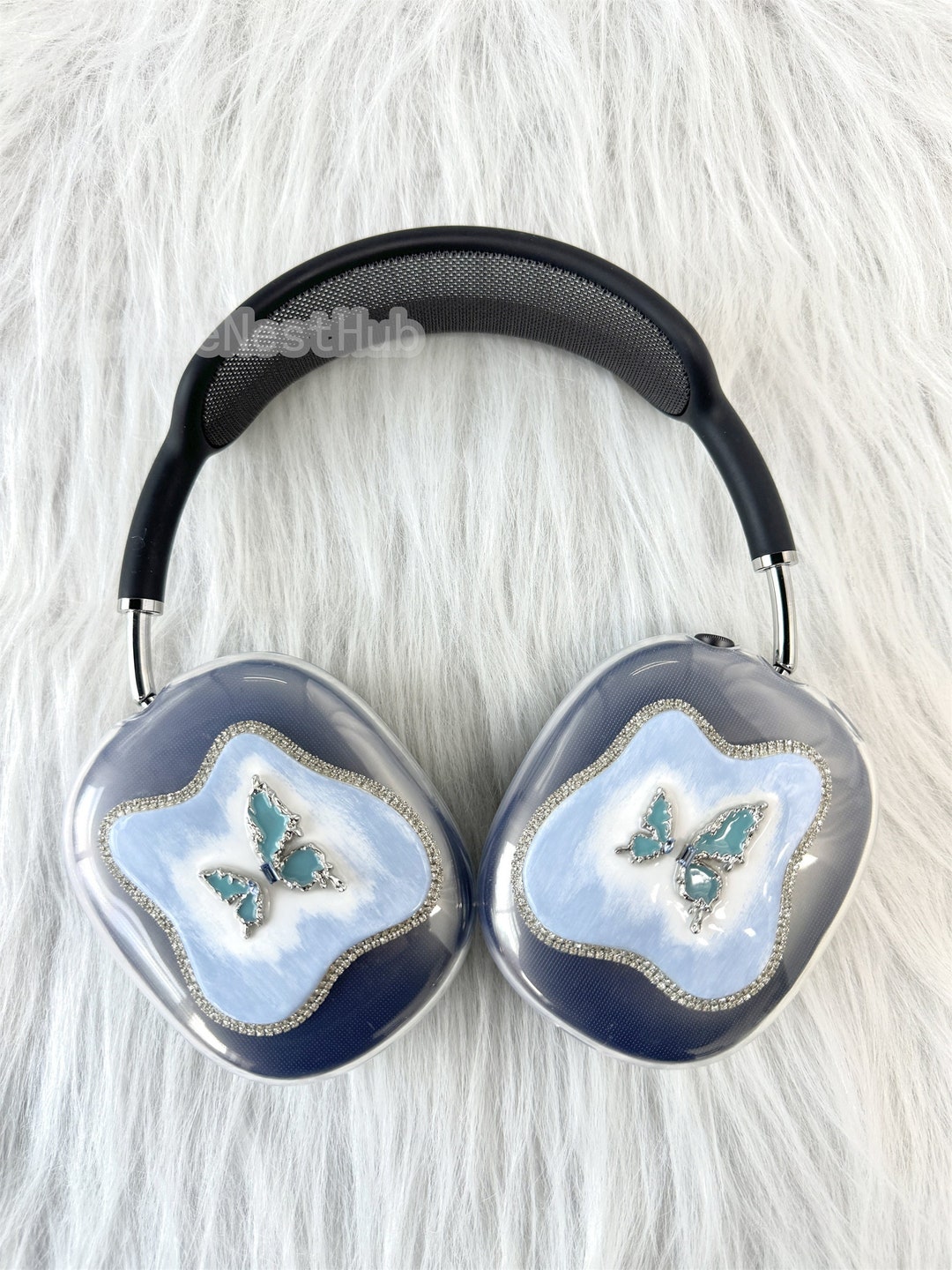 Blue Butterfly Airpods Max Cover, Handmade Airpods Max Case, Airpods ...