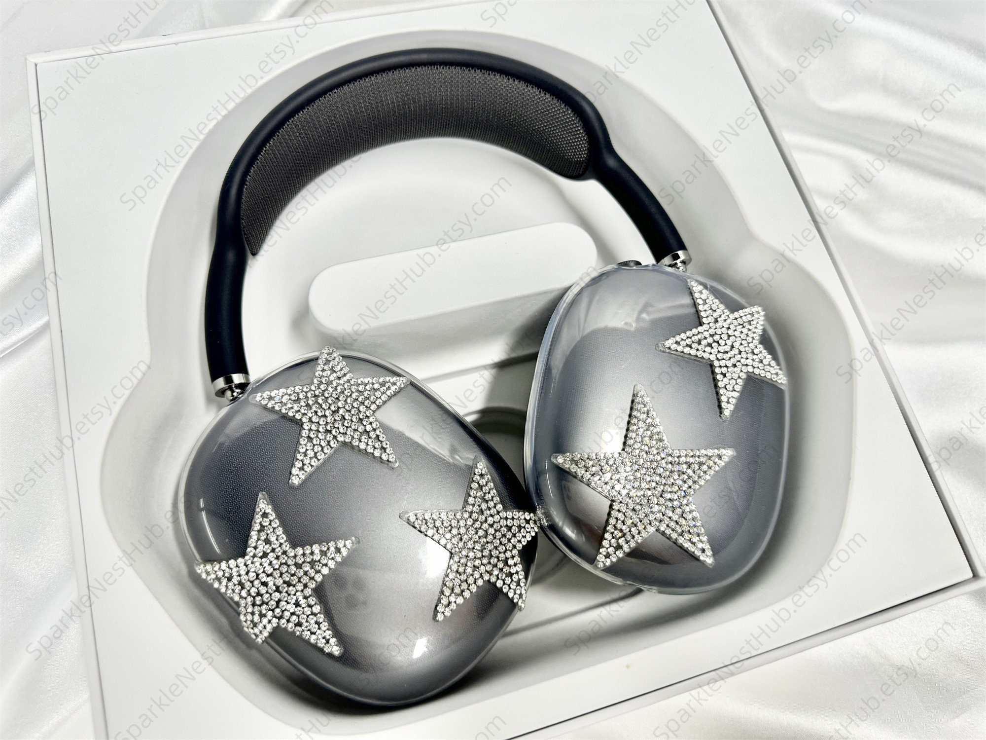 Sparkle Stars Airpods Max Cover, Clear Airpods Max Protective Case ...