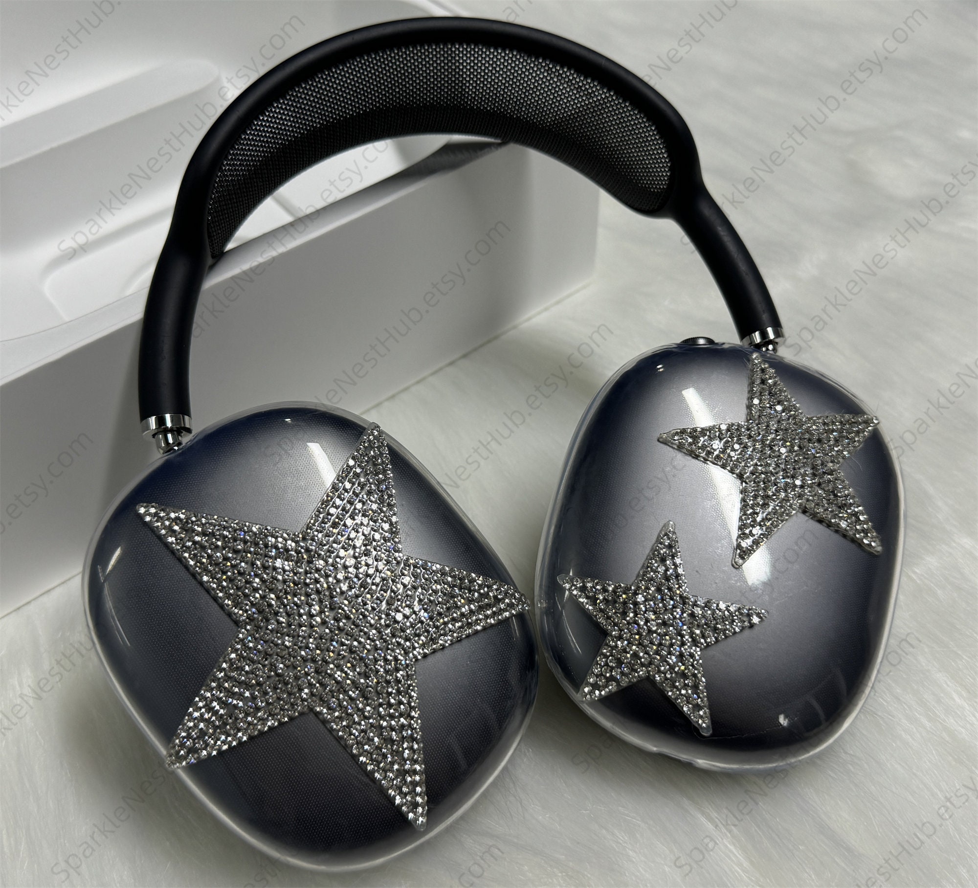 Sparkle Stars Airpods Max Cover, Clear Airpods Max Protective Case ...