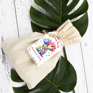 Happy Birthday Day Gift Tag, Printable Gift Tag, Goodie Bags Tags ...