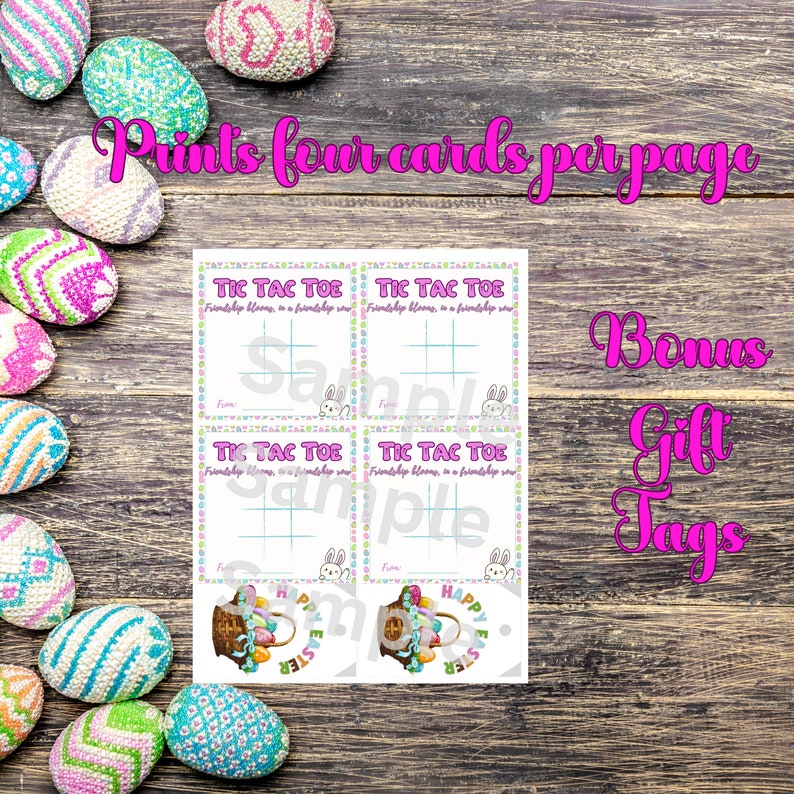 Printable Happy Easter Goodie Bags, Instant Download Game Cards, Easter ...