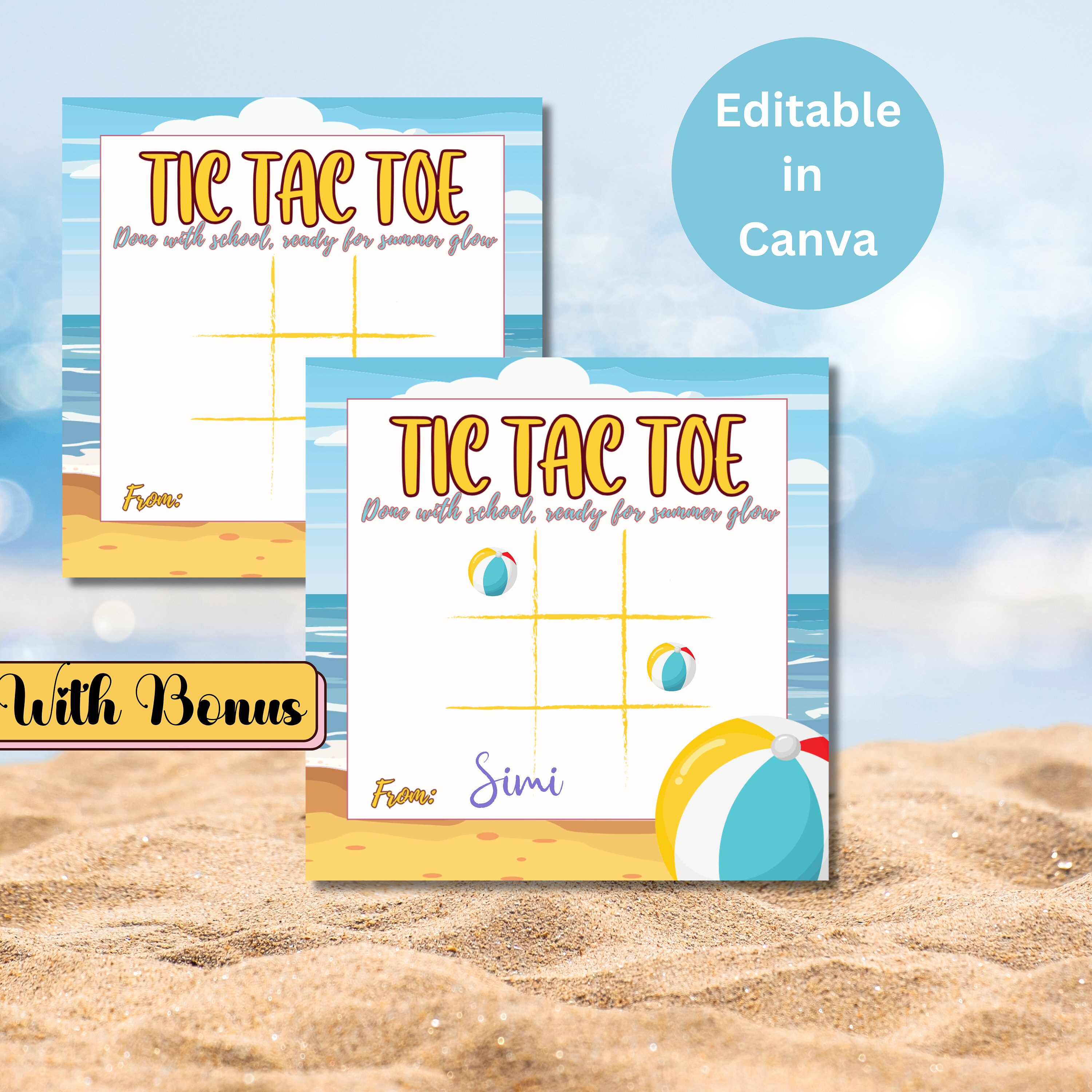 Printable End of School Year Goodie Bags Instant Download Game Cards ...