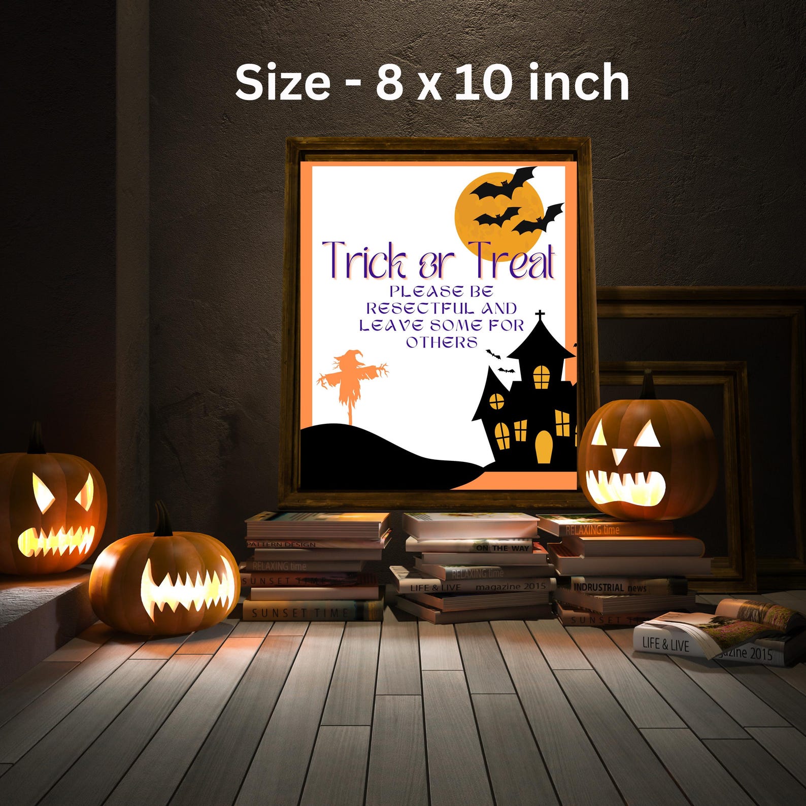 Please Take One Halloween Candy Bowl Sign Halloween Porch Sign Trick or ...
