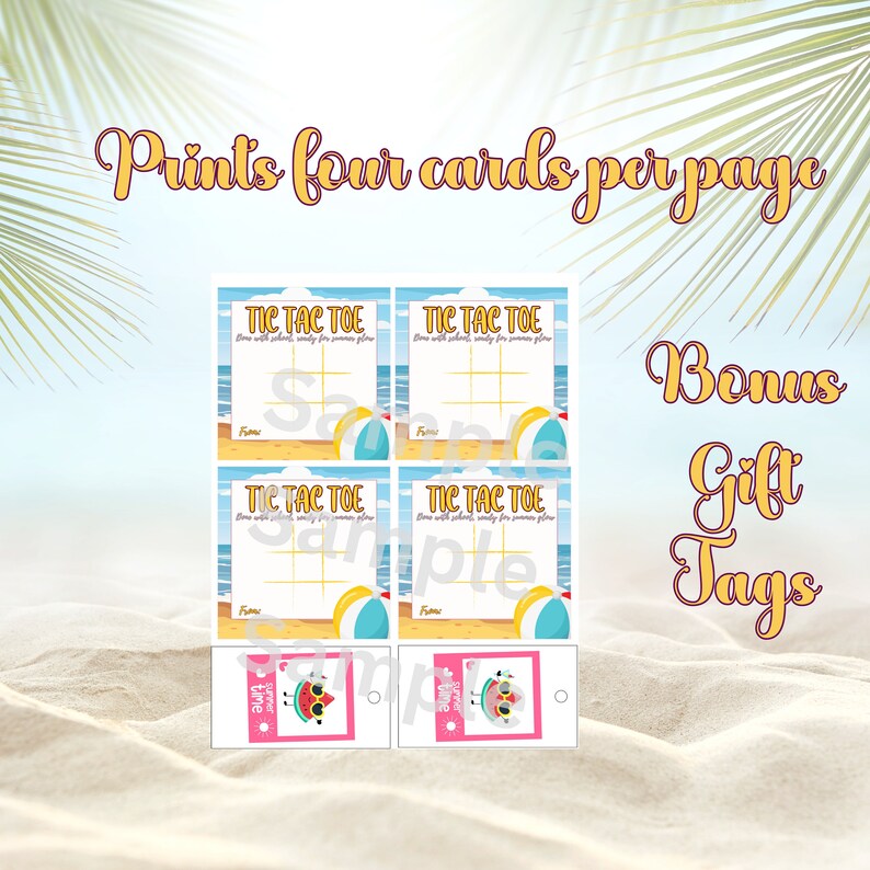 Printable End of School Year Goodie Bags Instant Download Game Cards ...