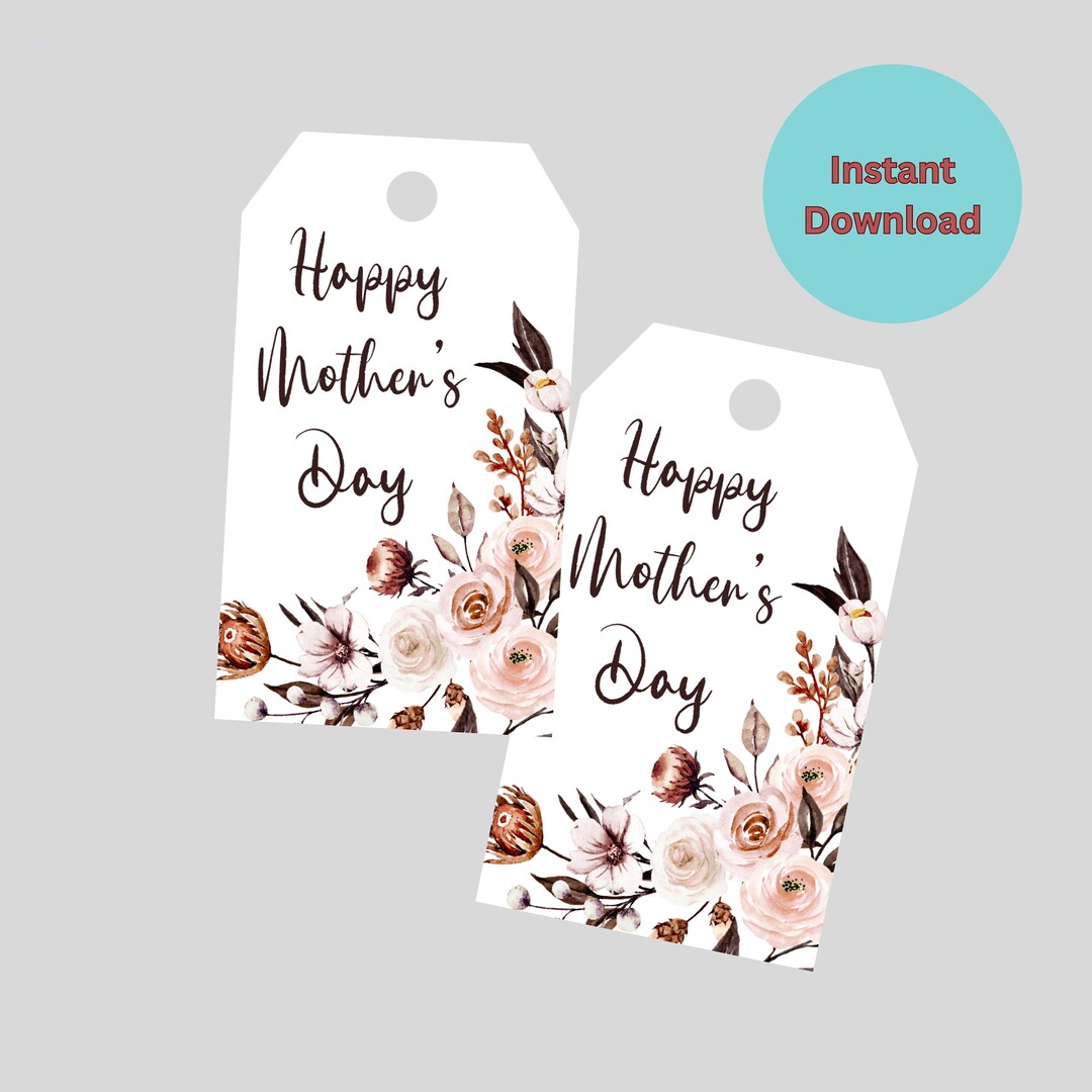 Boho Inspired Mothers Day Gift Tags, Mothers Day Tag, Mothers Day Gift ...